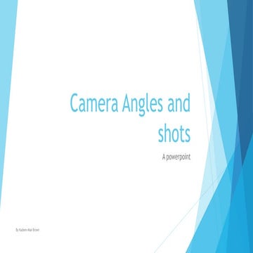 Camera shots and angles powerpoint | PPT