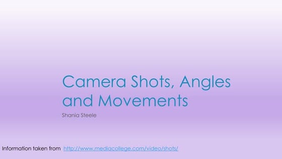 Camera angles | PPTX