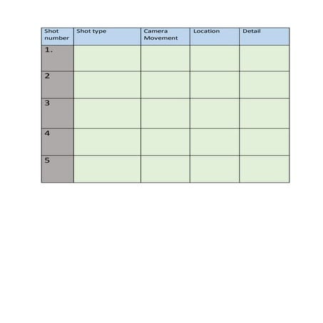 Shot list | PDF