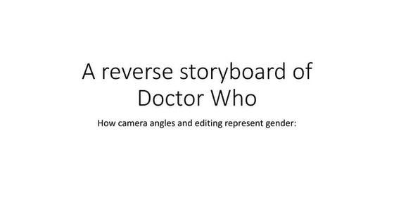 Doctor who camera and editing | PPT