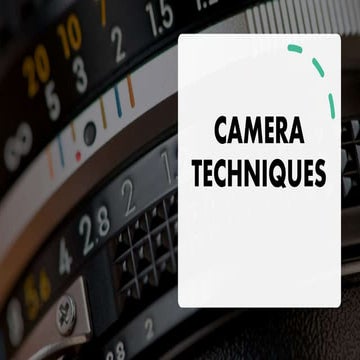 Camera techniques | PPT