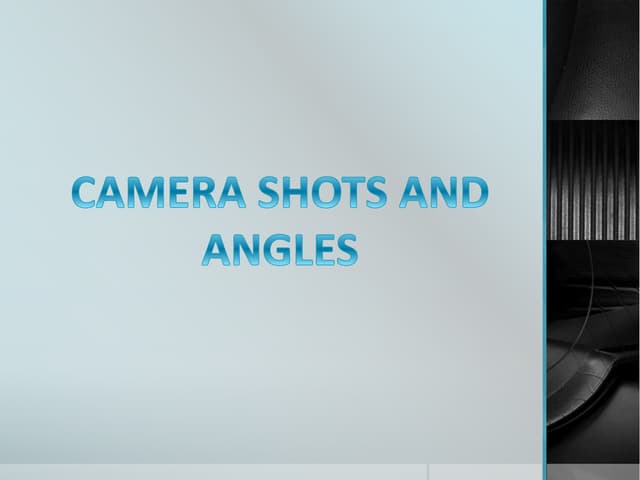Shot types | PPTX