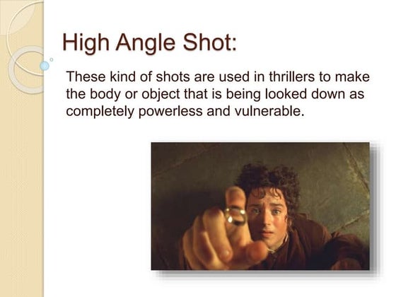 Camera shots and angles for a horror and thriller film | PPT