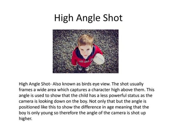 Types of camera shots, Media A-level | PPTX | Photography | Arts and Crafts