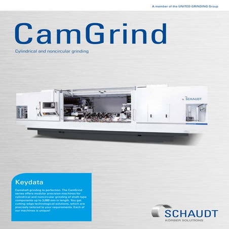 Schaudt CNC Camshaft Grinder - Latest Brochure from United Grinding | PDF