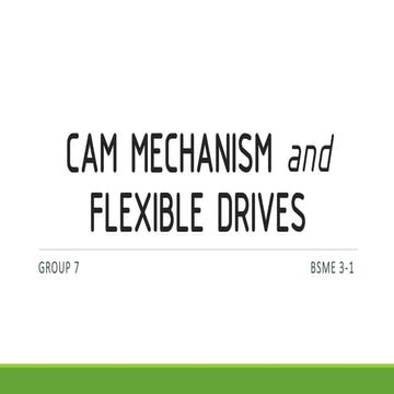 Cam mechanism and flexible drives | PDF
