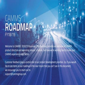 Camms roadmap-2018-2019-aus | PPT