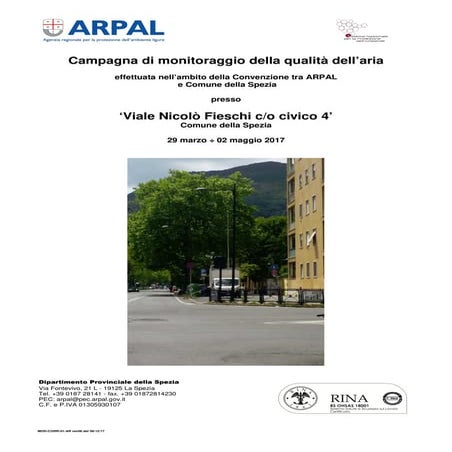 Campagna monitoraggio arpal n.95