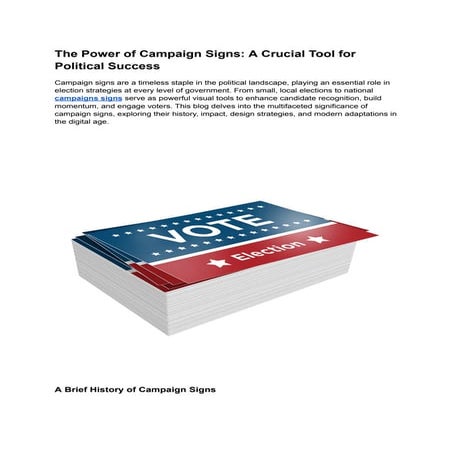 Custom Campaign Signs | High-Quality Political Yard Signs | PDF ...