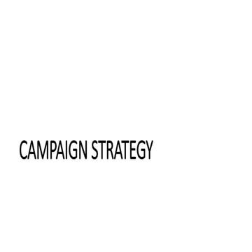 Campaign Strategy | PPT