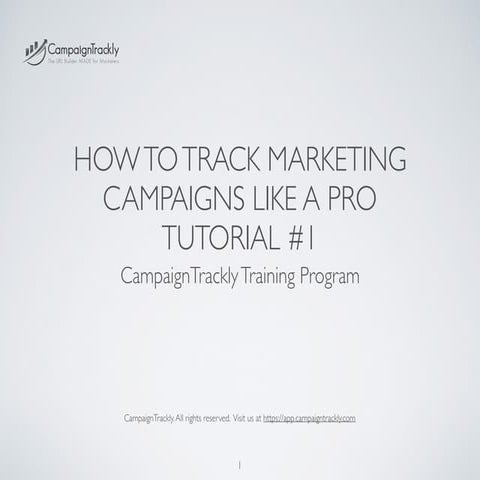 How to Track Campaigns Like a Pro, Part 1 (Define Your Assets) | PDF ...
