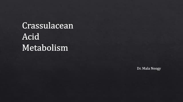 Cam pathway | PPTX | Chemistry | Science