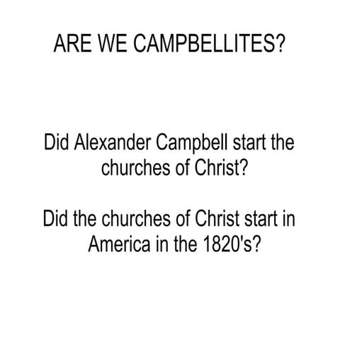 Campbellites | PPT