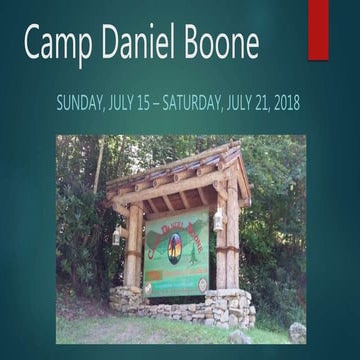 Camp daniel boone | PPTX | Outdoor Attractions | Attractions