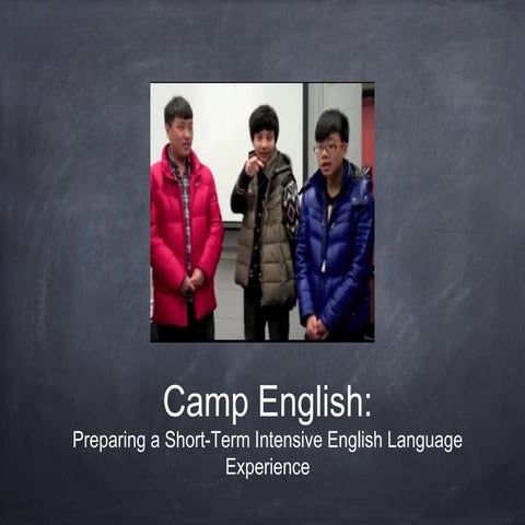 Camp English: Preparing a Short-Term Intensive English Language ...