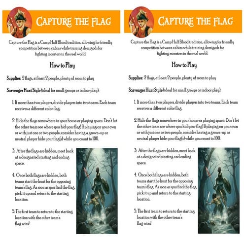Camp Half Blood: Clarisse Capture the Flag | PDF | Roleplaying Games ...