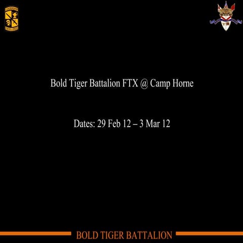 BOLC FTX OPORD Brief | PPT