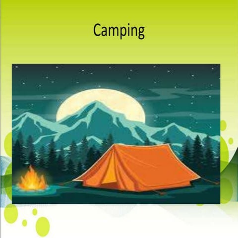 A ppt presentation about camping equipment and activities | PPT