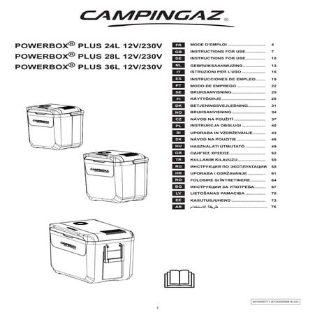 Campingaz powerbox plus 12 v 230v instructions for use | PDF