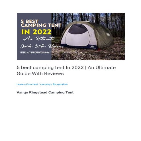camping tent | PDF