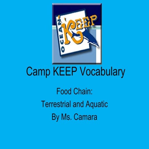 Camp keep vocabulary food chain | PPT