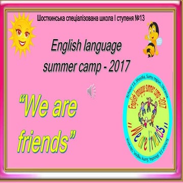Summer Language Camp 2017 | PPTX