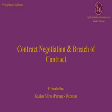 Presentation - Breach of contract and remedies.pptx