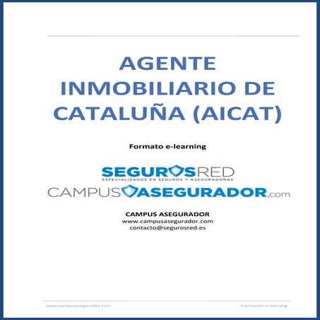 Curso de agente inmobiliario cataluña aicat | PDF
