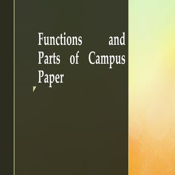 Campus journalism | PPTX