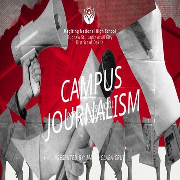 Campus Journalism Basics for College Presentation | PPTX
