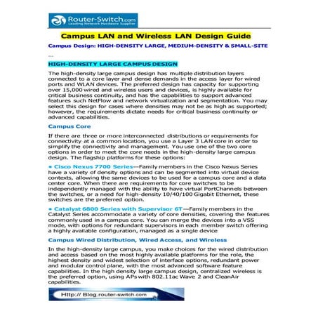 Campus lan and wireless lan design guide | DOCX