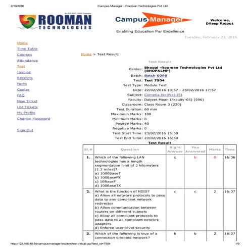 Campus manager rooman technologies pvt | PDF
