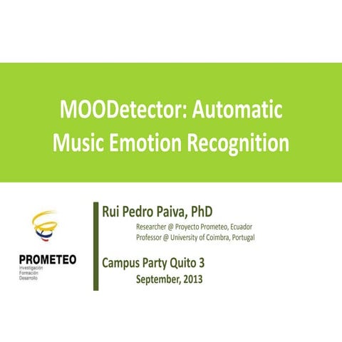 MOODetector: Automatic Music Emotion Recognition | PDF