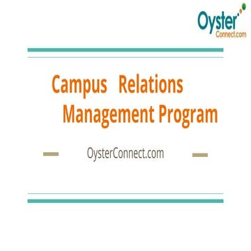 Campus relations management program -1 | PPTX
