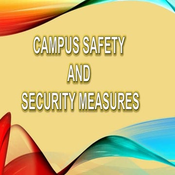 Campus Safetty And Security Measure Pptx