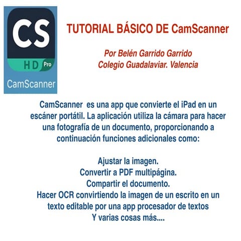 CamScanner tutorial | PDF