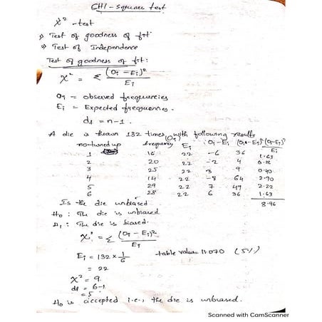 CHI-Square test, ANOVA (one way, two way) | PDF | Science