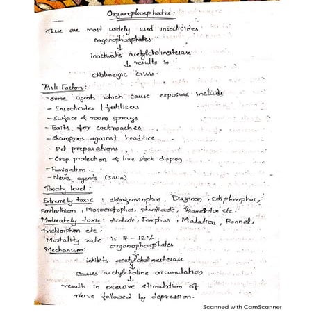 Poisoning of Organophosphates, carbamates, organochlorides, pyrethrins ...