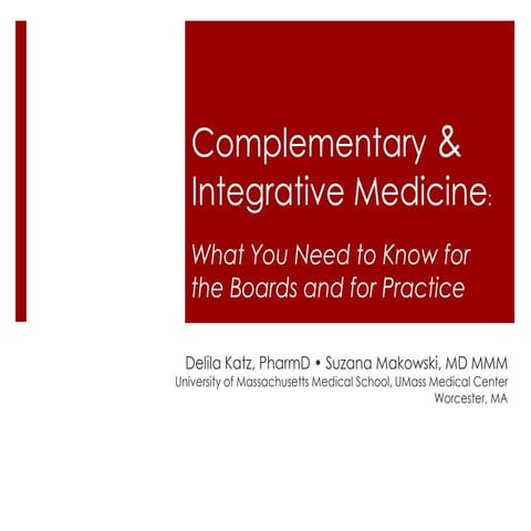 Integrative Medicine in Palliative Care | PPTX
