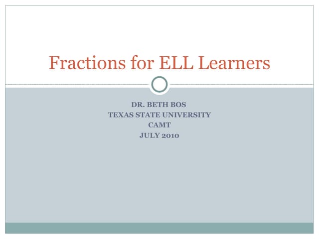 Teaching fraction: Visual Model | PPTX