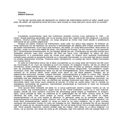 Camus, Albert Ciuma Uc | DOC