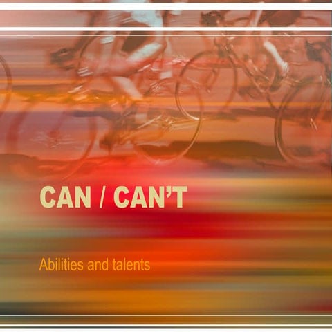 Modal Can for ability | PPT