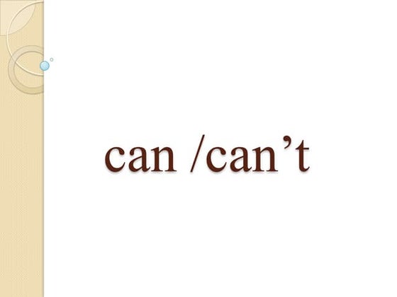 Can - Can't | PPTX
