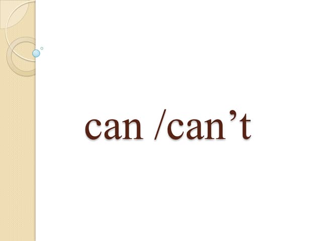 CAN - COULD | PPTX