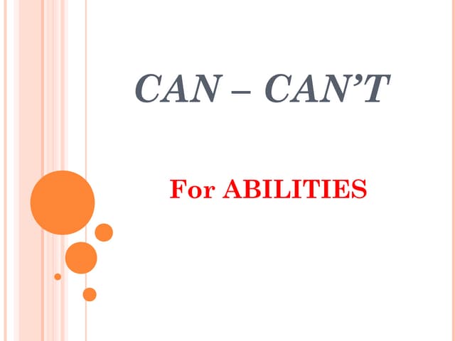 Abilities/Can: PowerPoint | PPSX