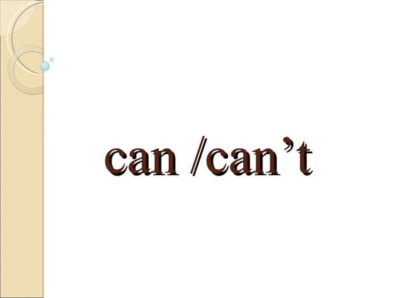 Can - Can't | PPT