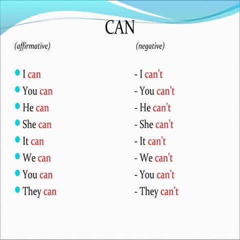 Can (ability) | PPT
