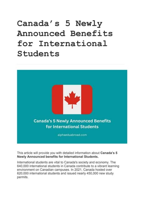 New Federal Immigration Pathway 2023 Canada | PDF