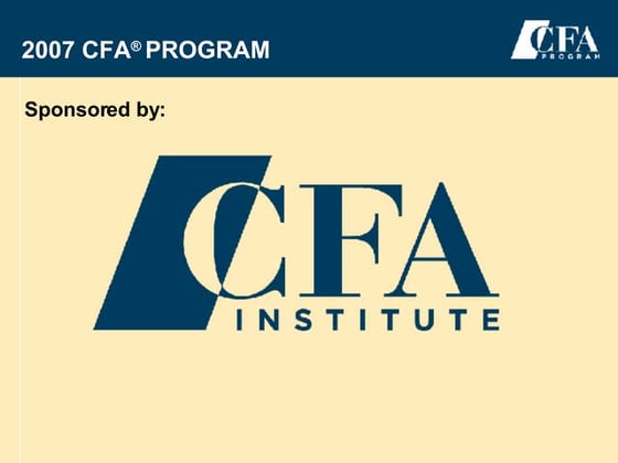 CFA Institute - Regulator and Program Recognition | PDF