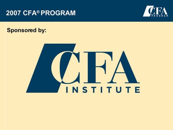 CFA Institute - Regulator and Program Recognition | PDF